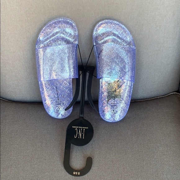 INC International Concepts | Shoes | Inc Clear Silver Glitter Jelly ...
